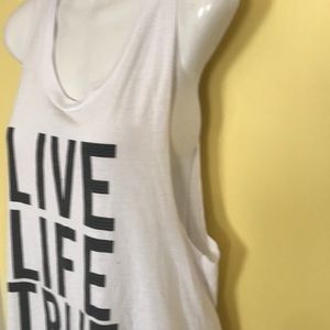 True Religion | Tops | True Religion Logo Black Beaded White Tank Top ...